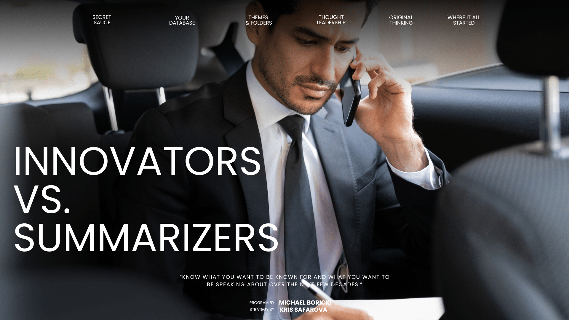 Innovators vs. Summarizers | FIRMSconsulting